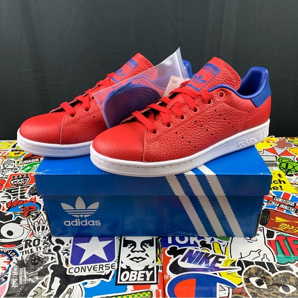 adidas | Shoes | Adidas Stan Smith Bright Red Sneakers 5 Mens 65 Womens ...